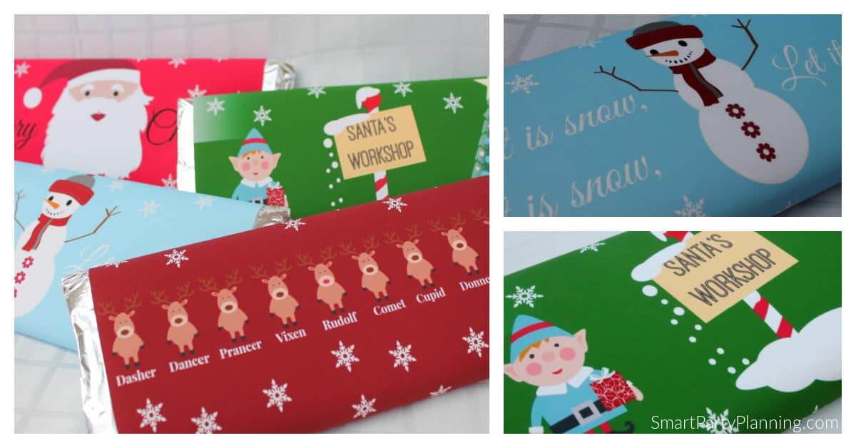 The Best Easy Printable Christmas Chocolate Bar Wrappers