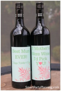 Beautiful Printable Mother's Day Wine Labels