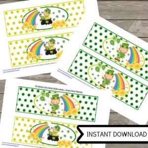 Leprechaun Water Bottle Labels For St Patrick's Day