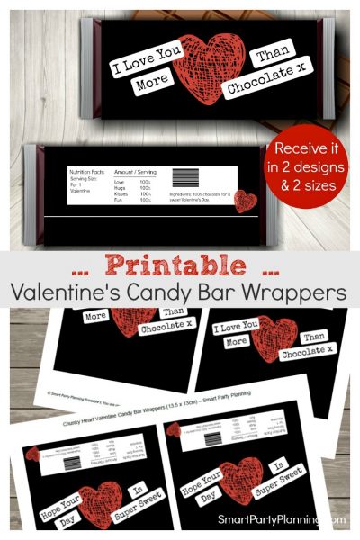 The Best Valentines Candy Bar Wrappers You'll Love