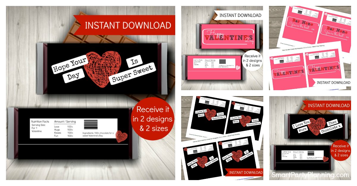 The Best Valentines Candy Bar Wrappers You'll Love